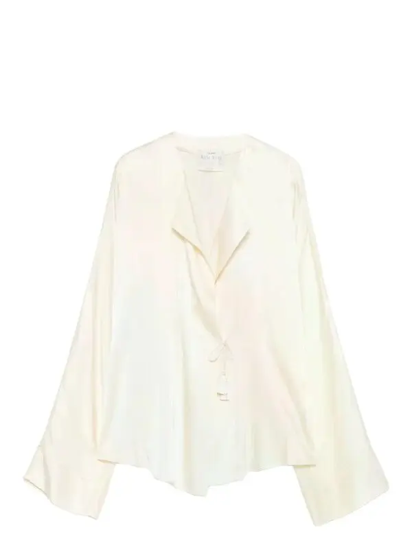 FORTE_FORTE Tie-fastening Blouse - Neutrals