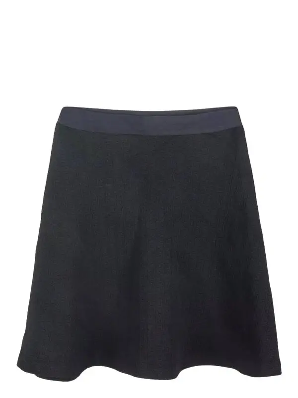 Sandro Textured A-line Skirt - Black