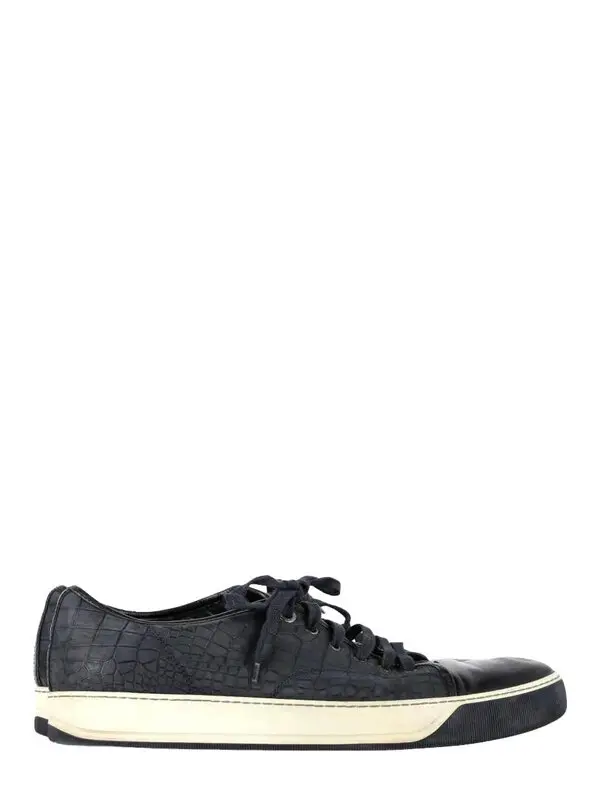 LANVIN Croc-embossed Sneakers - Blue