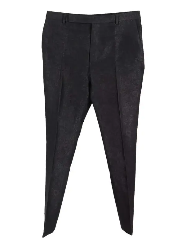 Saint Laurent Floral-jacquard Trousers - Black