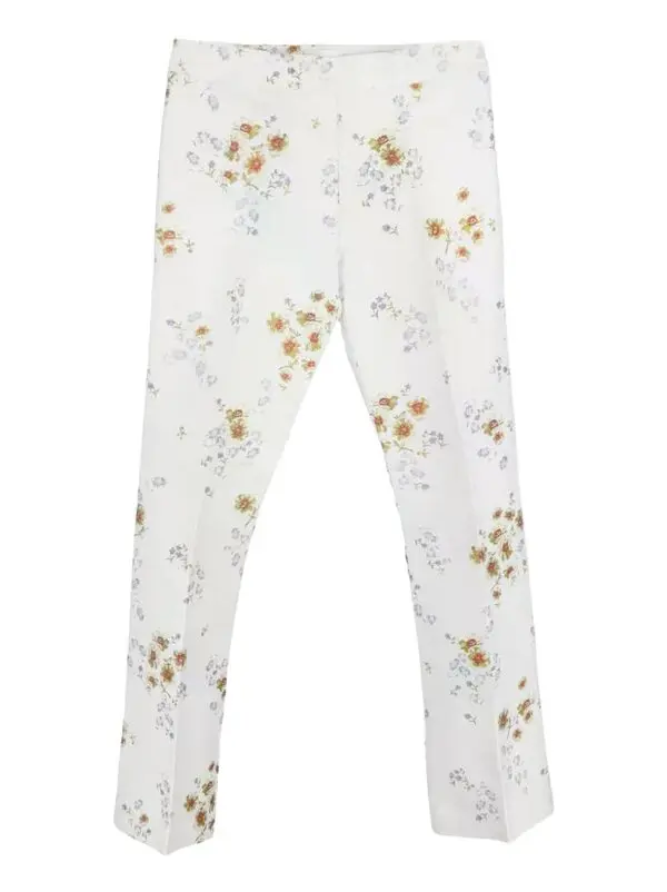 Giambattista Valli Floral Jacquard Trousers - White