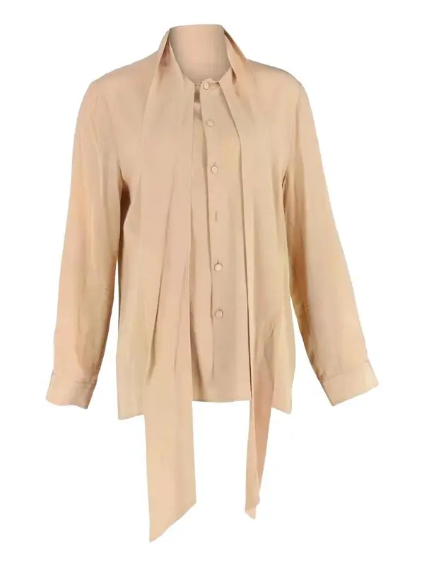 Gucci Tie-neck Silk Blouse - Neutrals