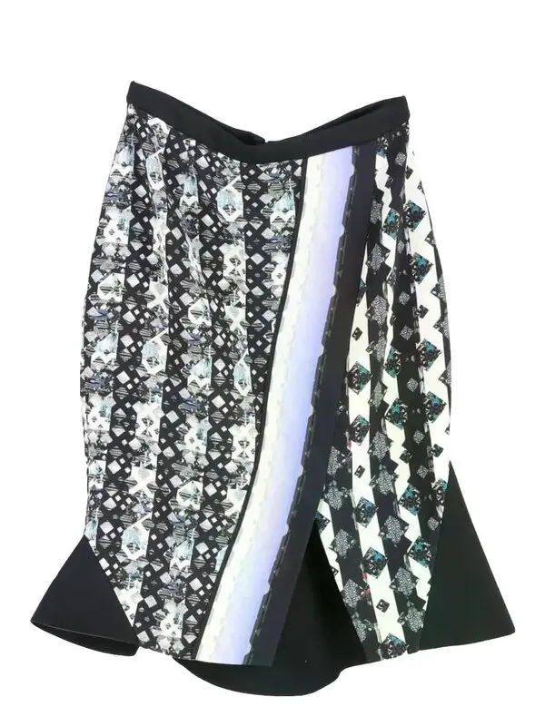 PETER PILOTTO Printed Trumpet Mini Skirt - Black