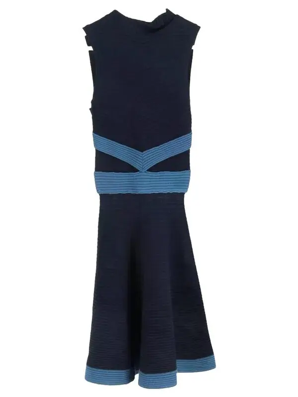 Fendi Knitted Sleeveless Mini Dress - Blue
