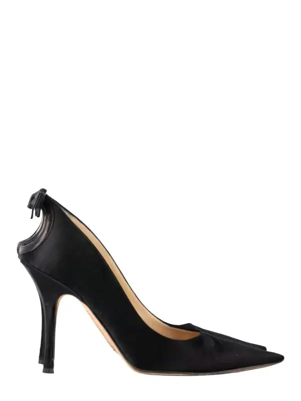 JIMMY CHOO Bow-detail Satin Pumps - Black