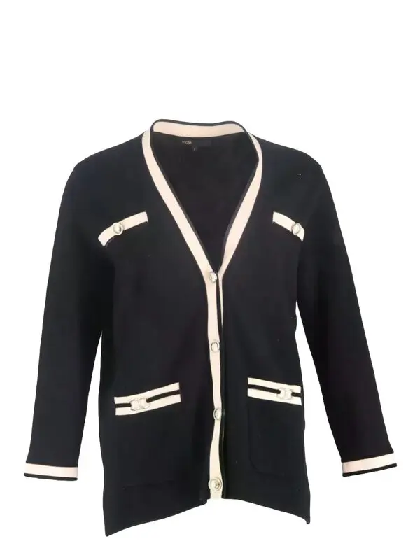 Maje Mysteron V-neck Cardigan - Black