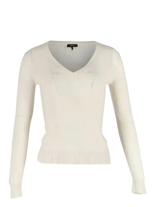 Theory V-neck Sweater - Neutrals