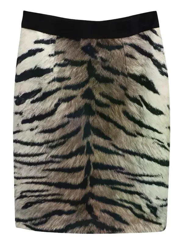Giambattista Valli Tiger-print Pencil Skirt - Brown