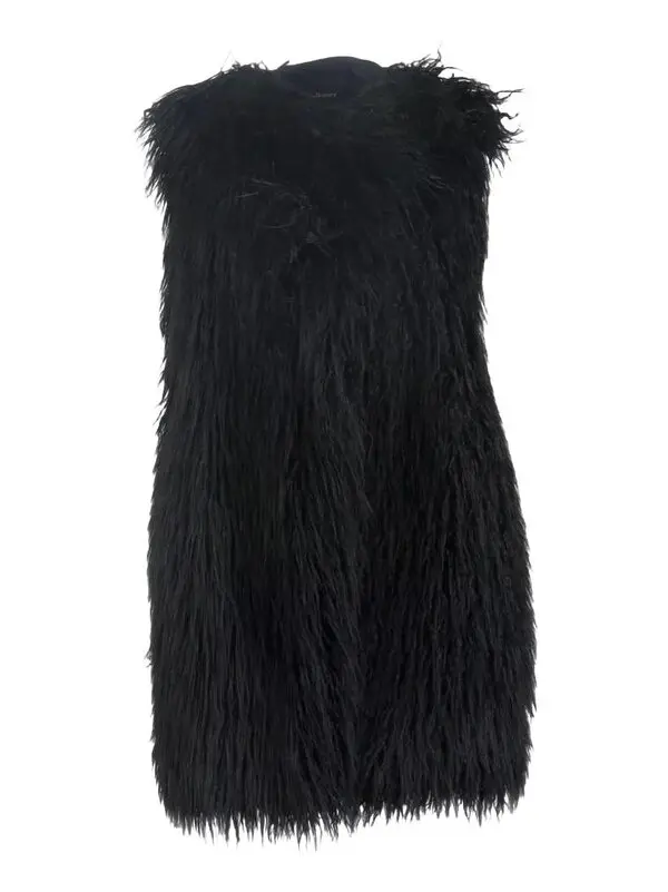 Theory Faux-fur Vest - Black