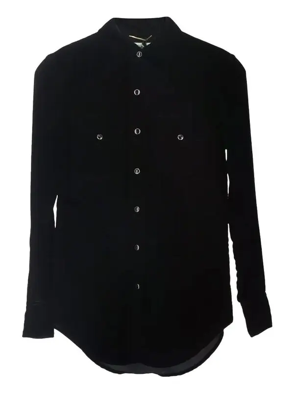 Saint Laurent Velvet Shirt - Black
