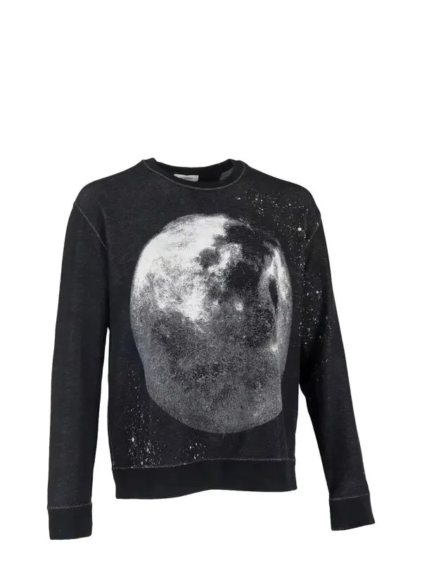 Valentino Garavani Moon-print Sweatshirt - Black