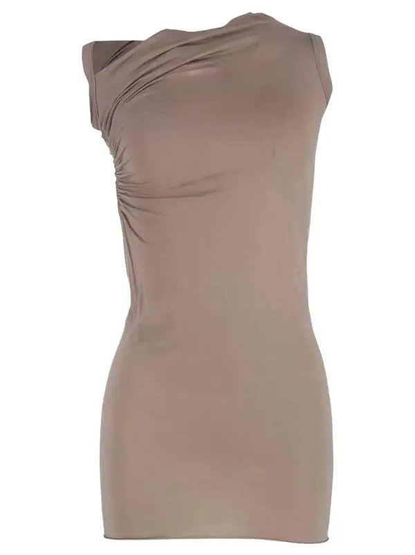 Rick Owens Draped One-shoulder Dress - Brown