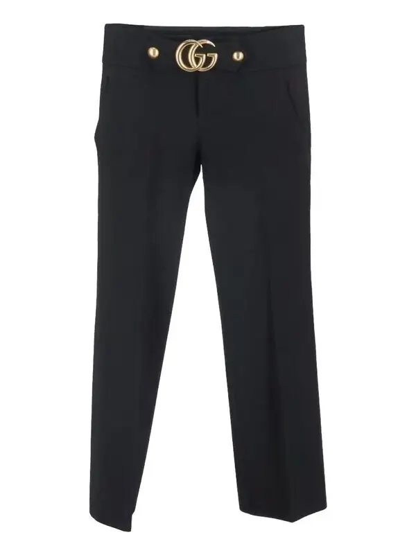 Gucci Gg Logo Trousers - Black
