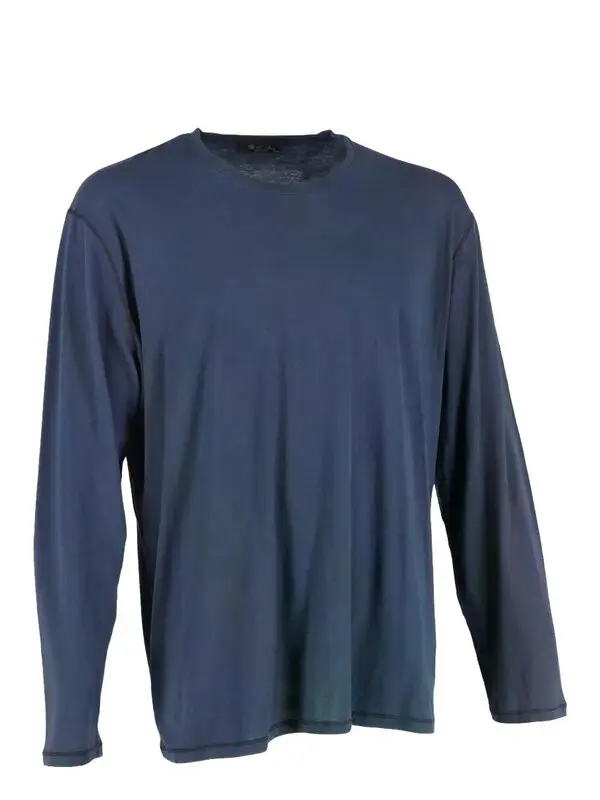 Loro Piana Crew-neck Long-sleeve T-shirt - Blue