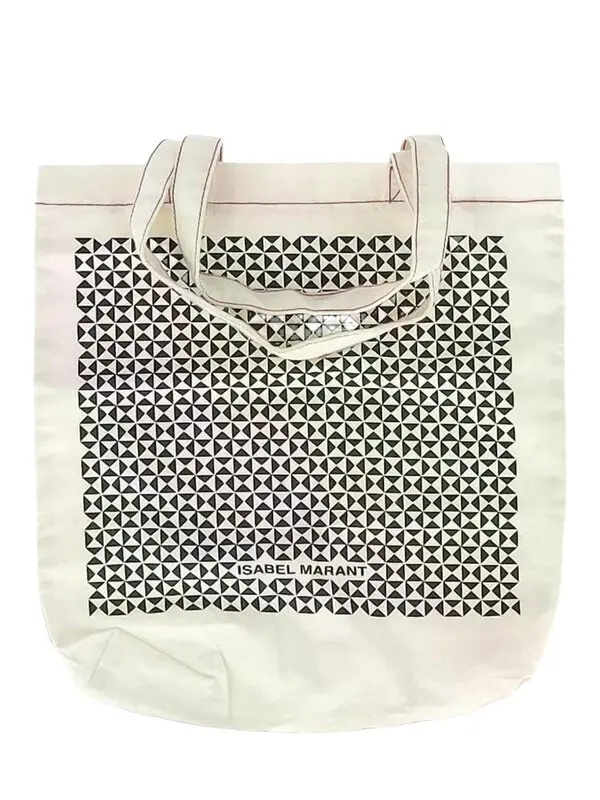 ISABEL MARANT VINTAGE Canvas Printed Tote Bag - Neutrals