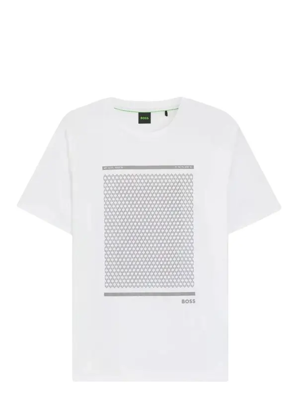 BOSS Geometric-print T-shirt - White