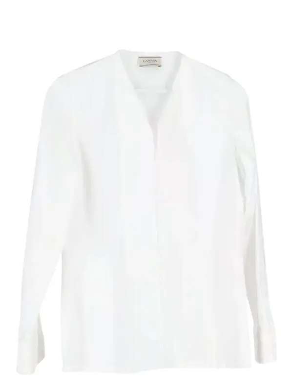 LANVIN V-neck Long-sleeve Blouse - White