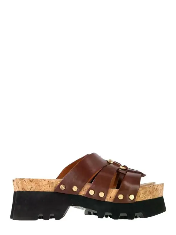 Chloé Owena Platform Sandals - Brown
