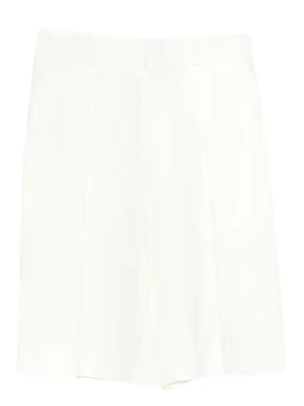 Victoria Beckham Pleated Tailored Shorts - White