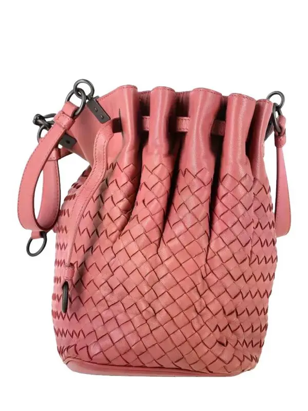 Bottega Veneta Intrecciato Convertible Bucket Bag - Pink