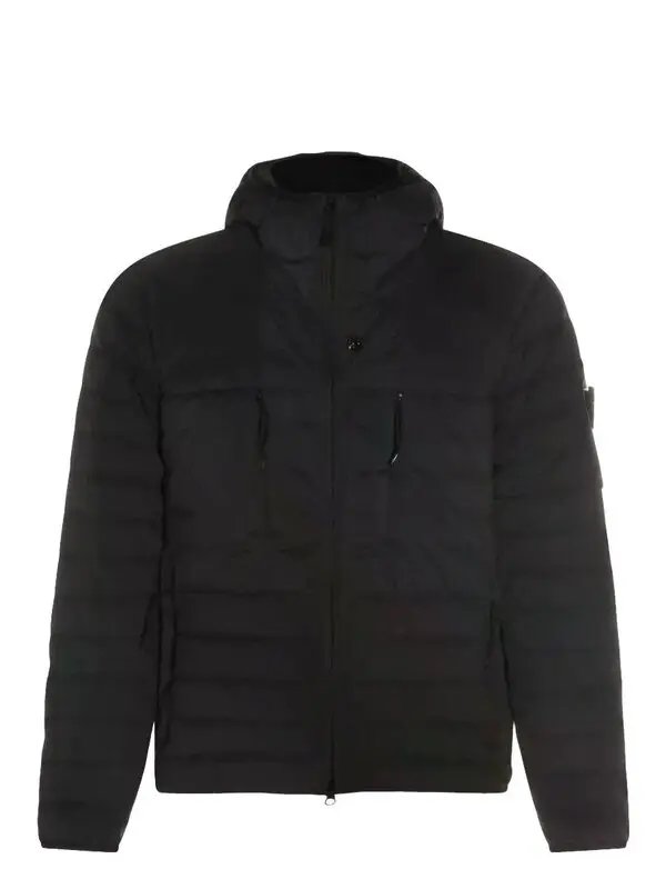 Stone Island Down-tc Hooded Padded Coat - Black