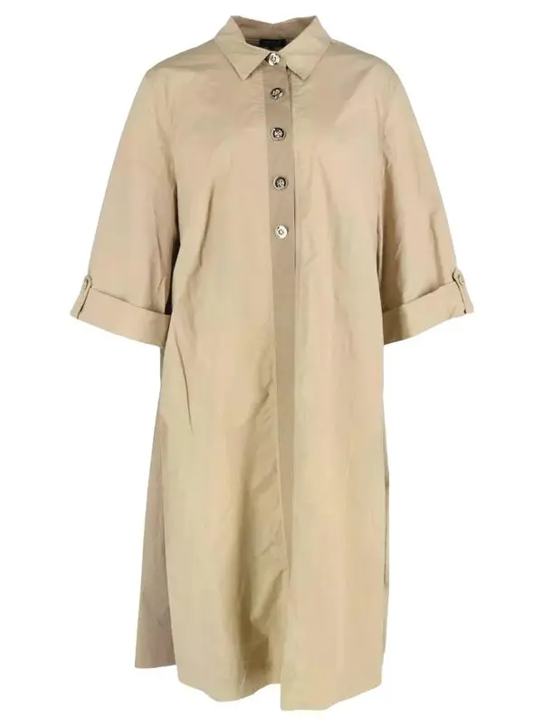 Escada Buttoned Midi Shirt Dress - Neutrals