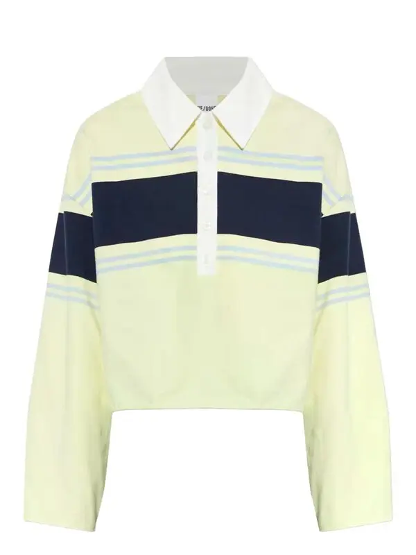 RE/DONE Striped Polo Top - Yellow