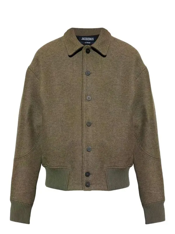 Jacquemus Button Collar Jacket - Brown