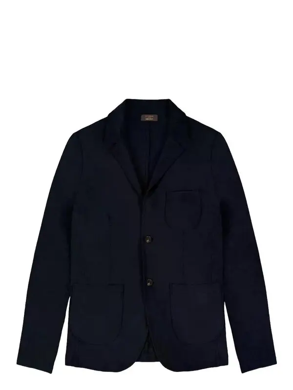 ZANONE Slim-fit Patch-pocket Blazer - Blue