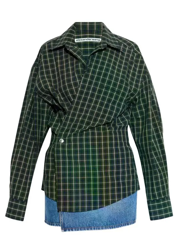 Alexander Wang Plaid Mini Dress - Green