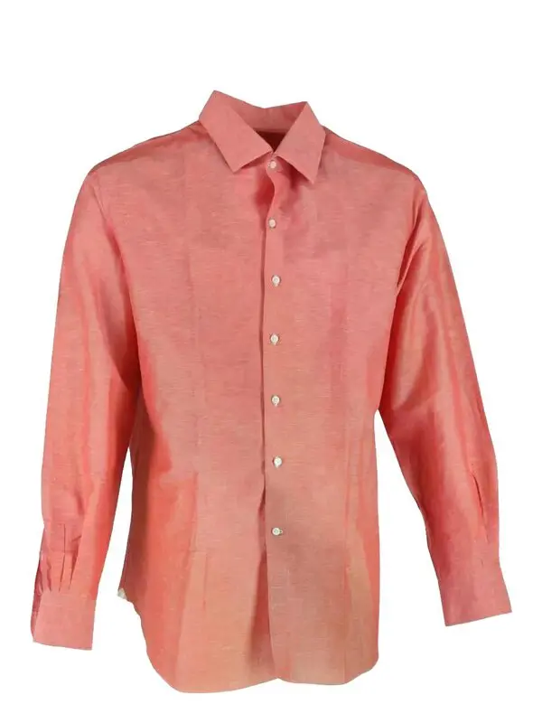 Loro Piana Linen Long-sleeve Shirt - Orange