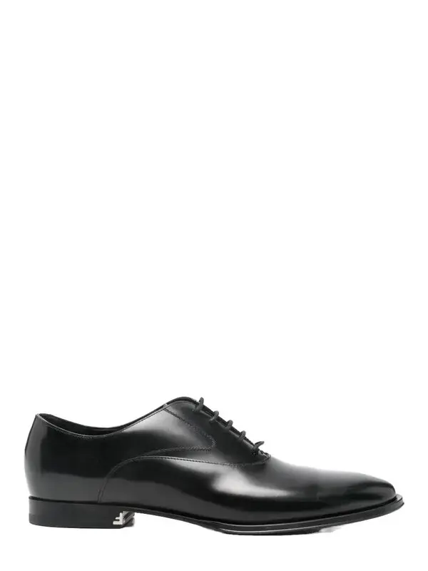 Fendi Leather Oxford Shoes - Black
