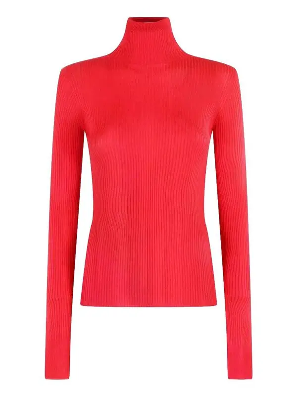 Sportmax Niagara Long-sleeve Roll-neck Top - Red