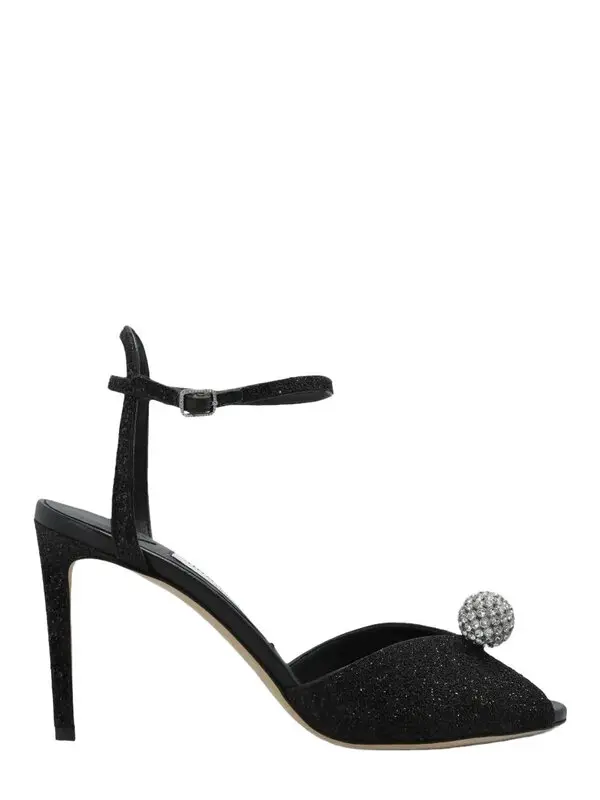 JIMMY CHOO Crystal-embellished Heeled Sandals - Black