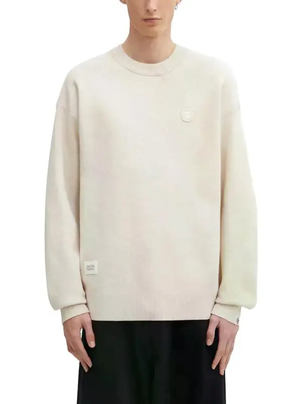 AAPE BY *A BATHING APE® Logo-patch Sweatshirt - Neutrals