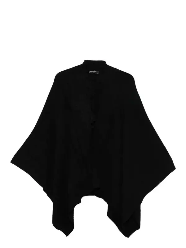 Ermanno Scervino Lace-detail Poncho - Black