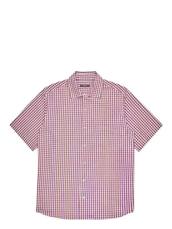 SLOWEAR Checked Cotton Shirt - Red