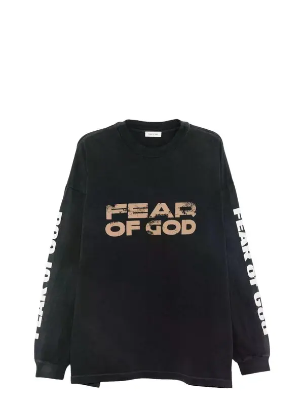 Fear Of God Logo-print Long-sleeve T-shirt - Black