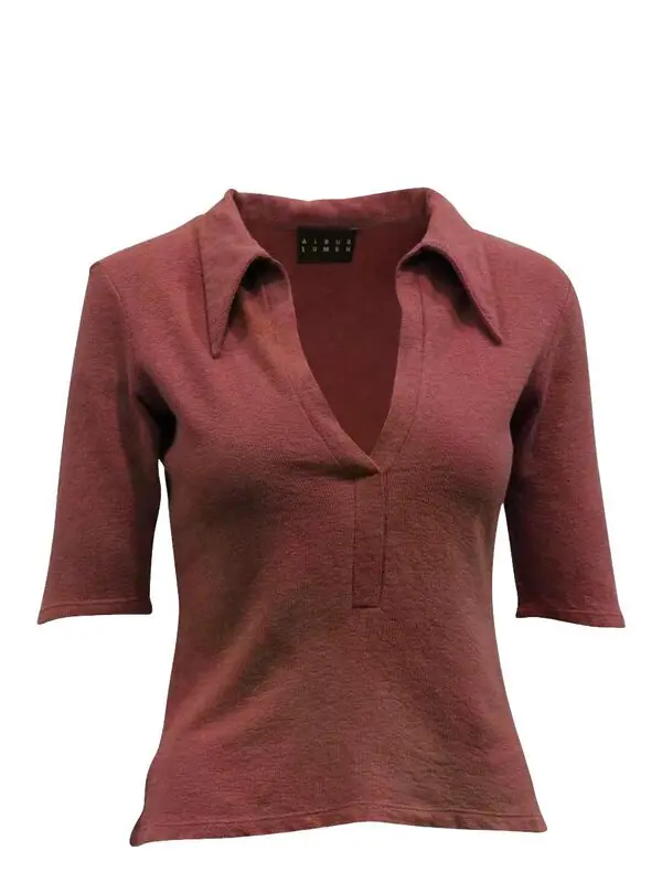 Alumnae V-neck Polo Shirt - Red