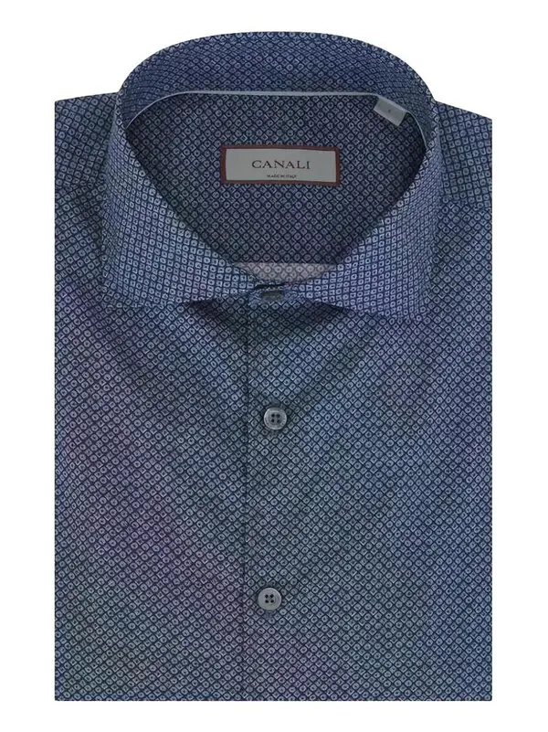 Canali Patterned Shirt - Blue