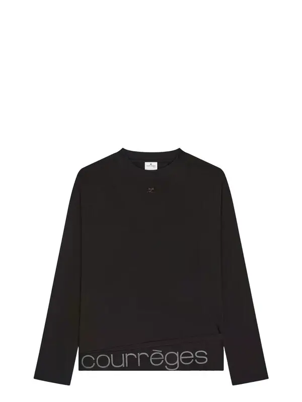 COURREGES Logo Long-sleeve T-shirt - Black