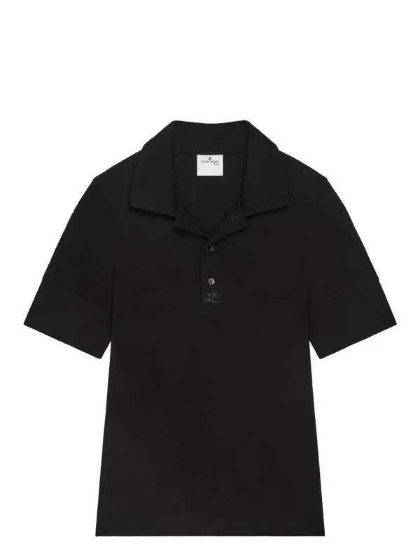 COURREGES Signature Polo - Black