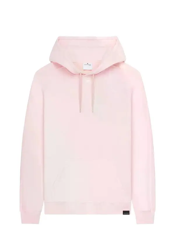 COURREGES Kangaroo-pocket Long-sleeve Hoodie - Pink
