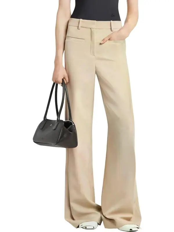 COURREGES Pleated-detail Trousers - Brown