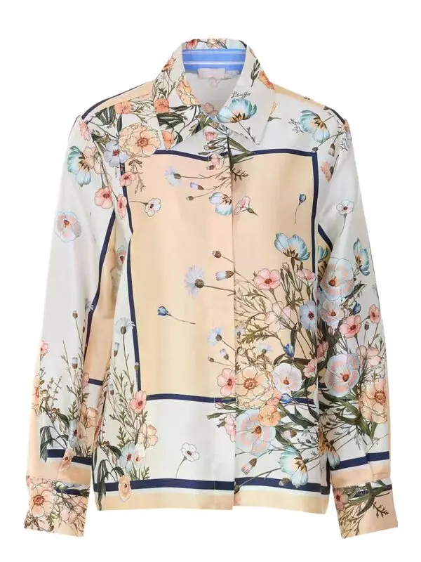 Liu Jo Floral-print Long-sleeve Shirt - Neutrals