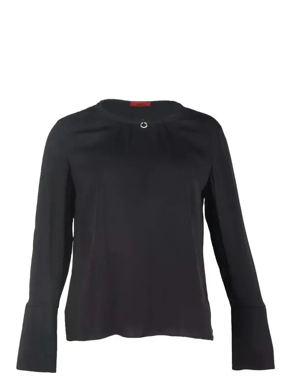 BOSS Ring-embellished Long-sleeve Top - Black
