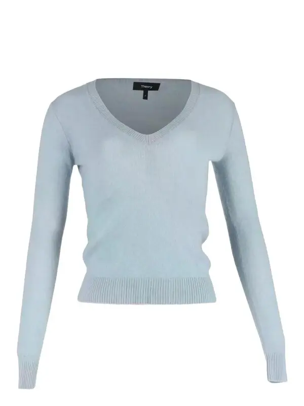 Theory V-neck Knitted Sweater - Blue