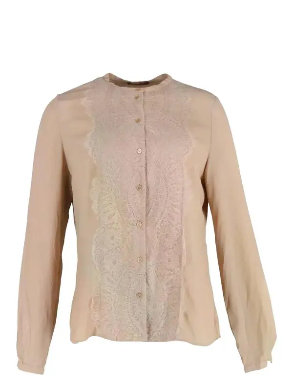 Alexander McQueen Lace-trimmed Shirt - Neutrals