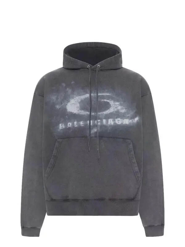 Balenciaga Crayon Loop Logo Hoodie - Grey