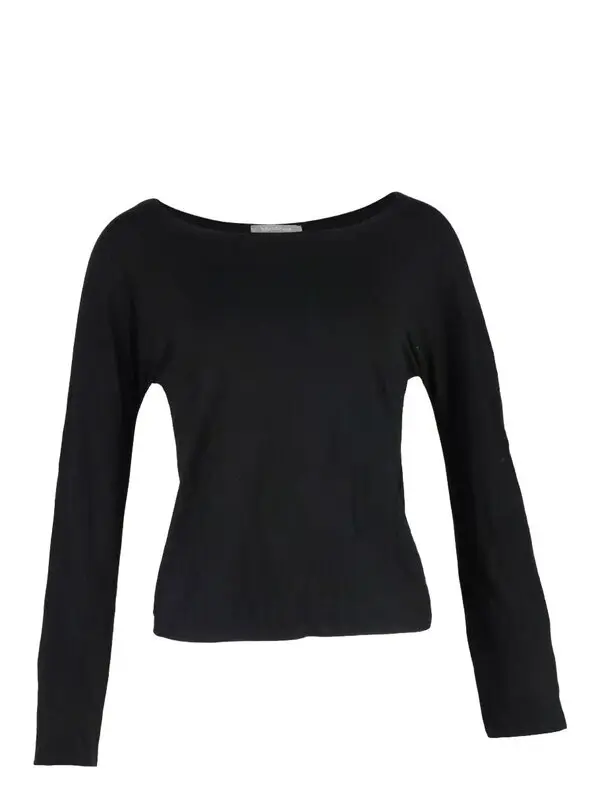 Max Mara Boat-neck Long-sleeve T-shirt - Black
